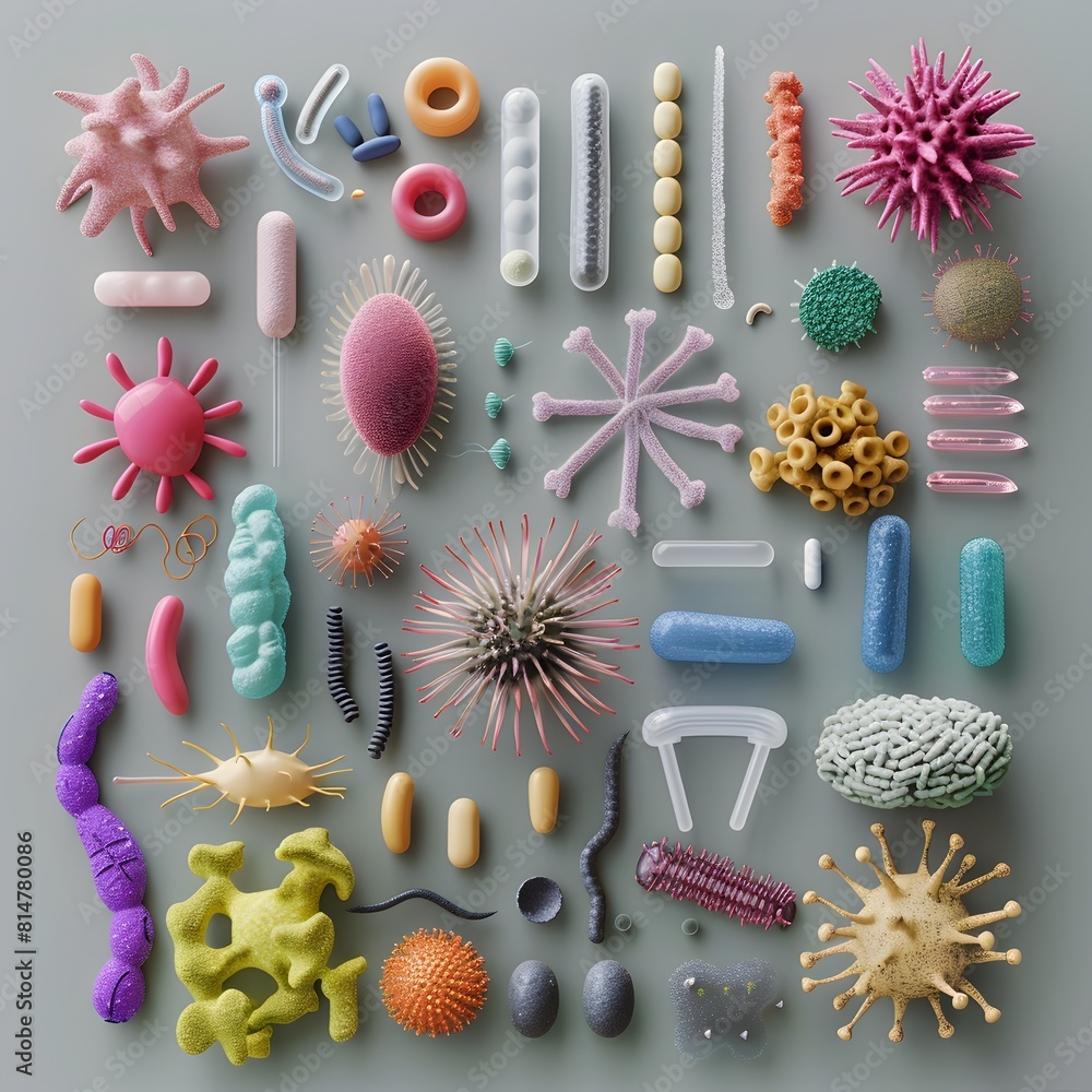 Microscopic Bacterial Scales Comparing Sizes to Everyday Objects in ...