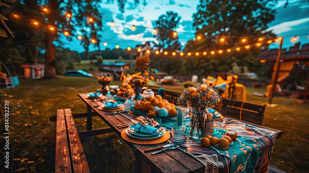 Charming Fourth of July dinner setup with patriotic centerpieces ...