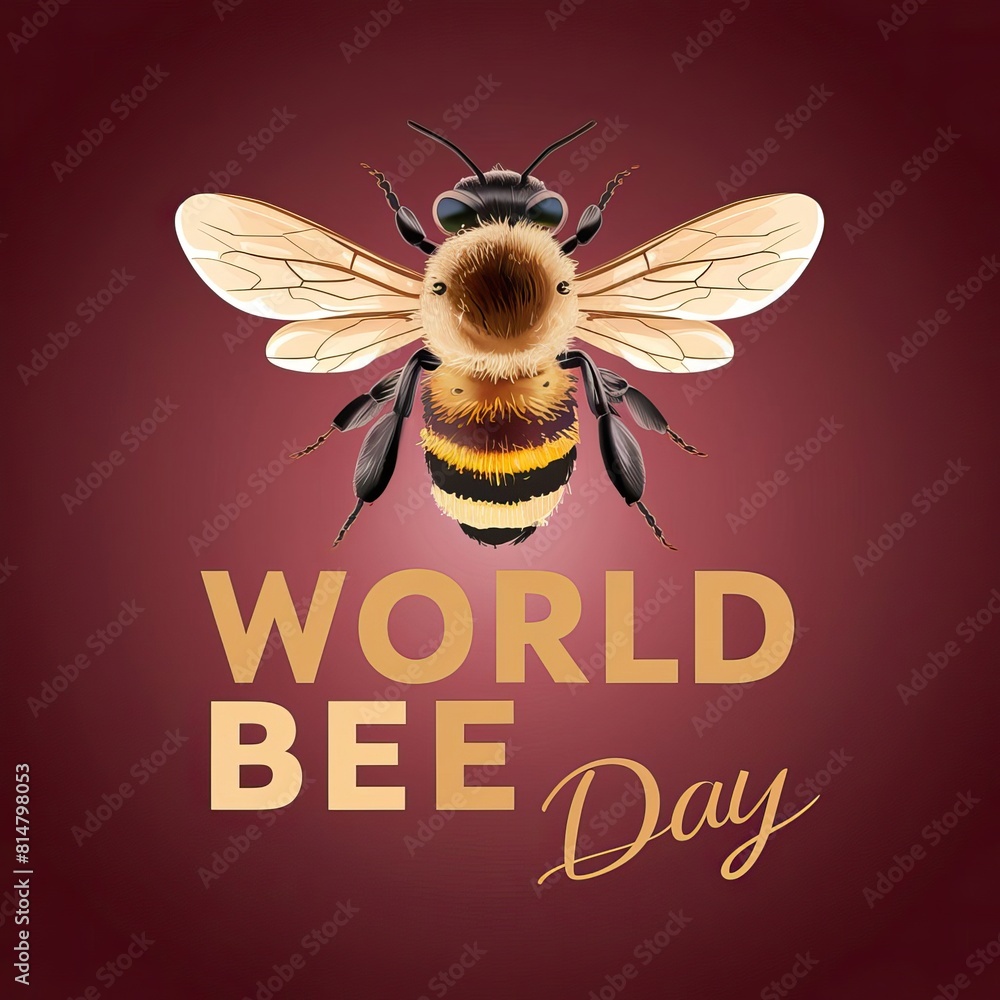 World Bee Day, Illustration, World Bee Day poster, bee day ...