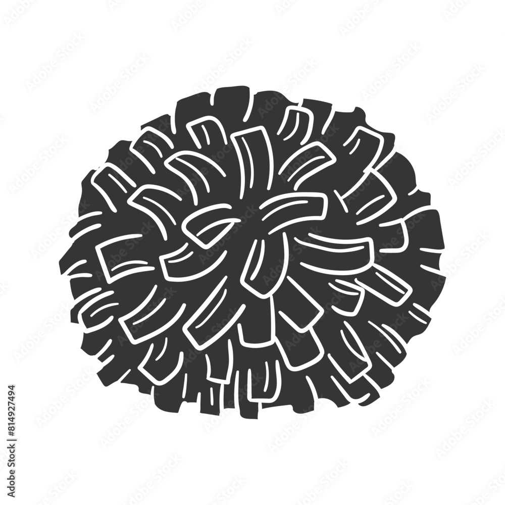 Pop Pom Icon Silhouette Illustration. Cheerleaders Vector Graphic ...