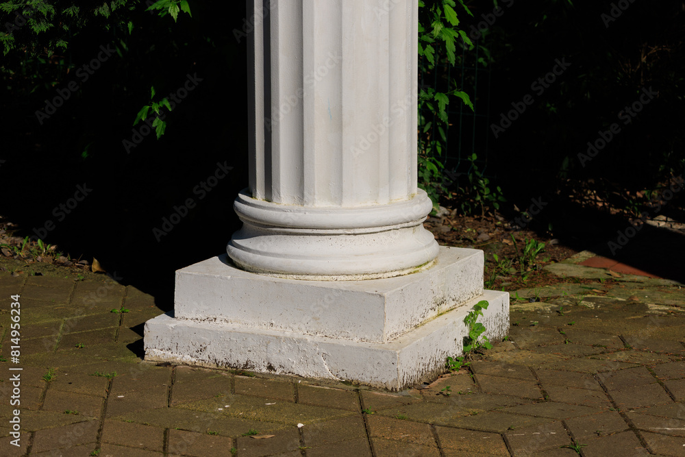 Elements of architectural decorations of buildings, columns and ...