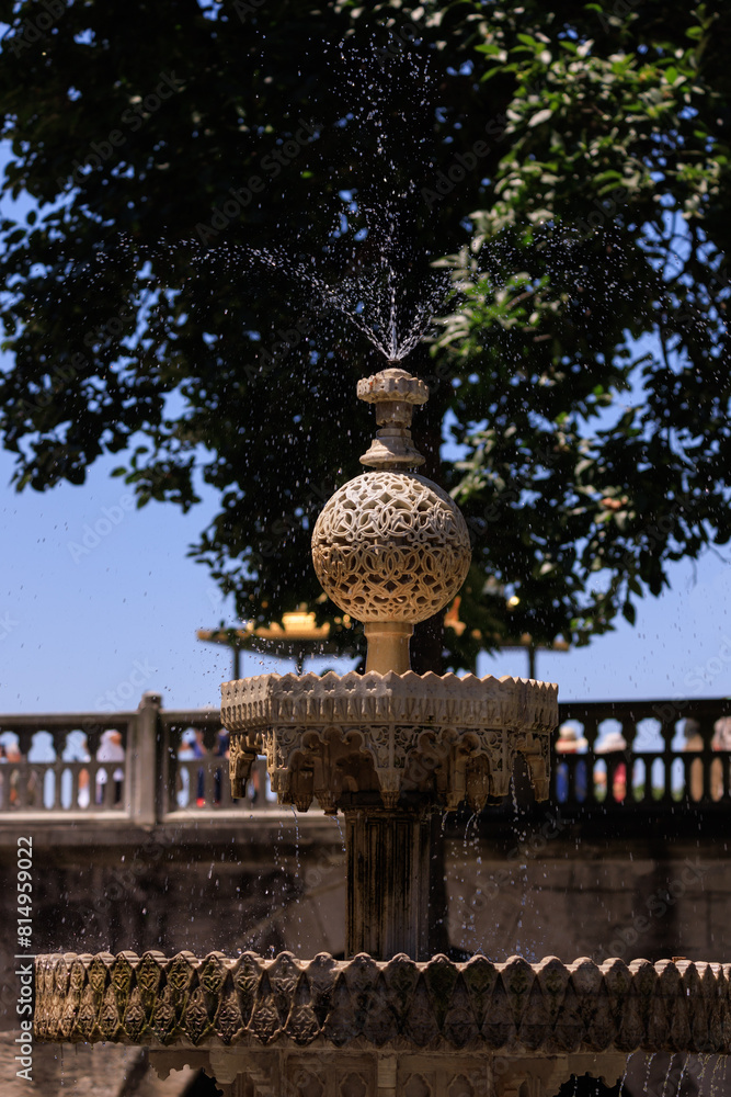 Elements of architectural decorations, fountains and taps for drinking ...
