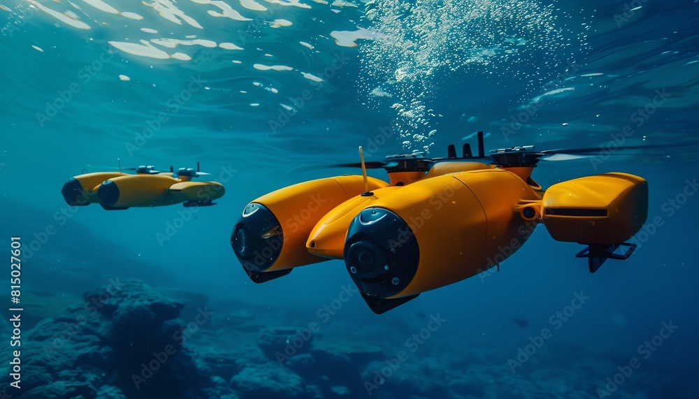 Underwater exploration drones side view Oceanic discoveries technology ...