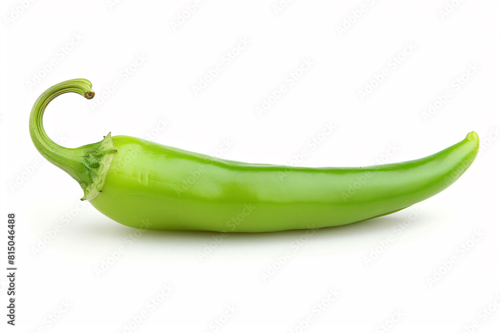 a green pepper with a bite taken out of it Stock Photo | Adobe Stock