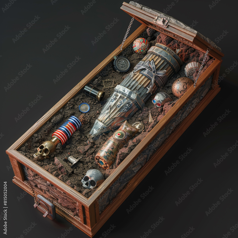 Digital representation of a time capsule burial on Veterans Day with ...