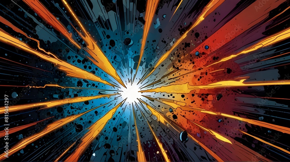 Illustration Stock Dynamic Action: Graphic Novel Powerhouse Background ...