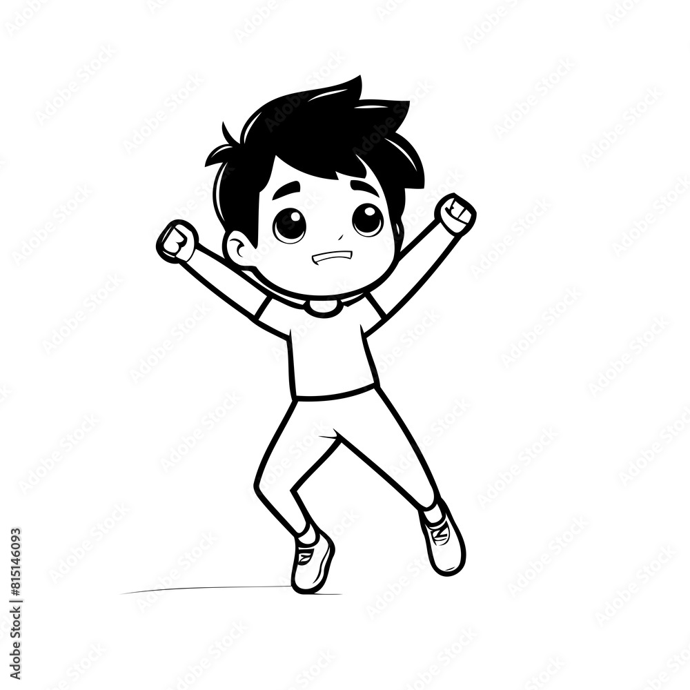 Cute vector illustration Person for kids colouring worksheet Stock ...