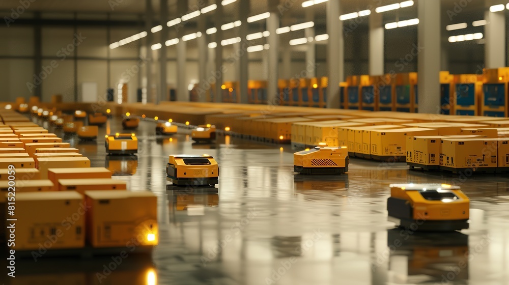 An army of robots efficiently sorting hundreds of parcels per hour ...