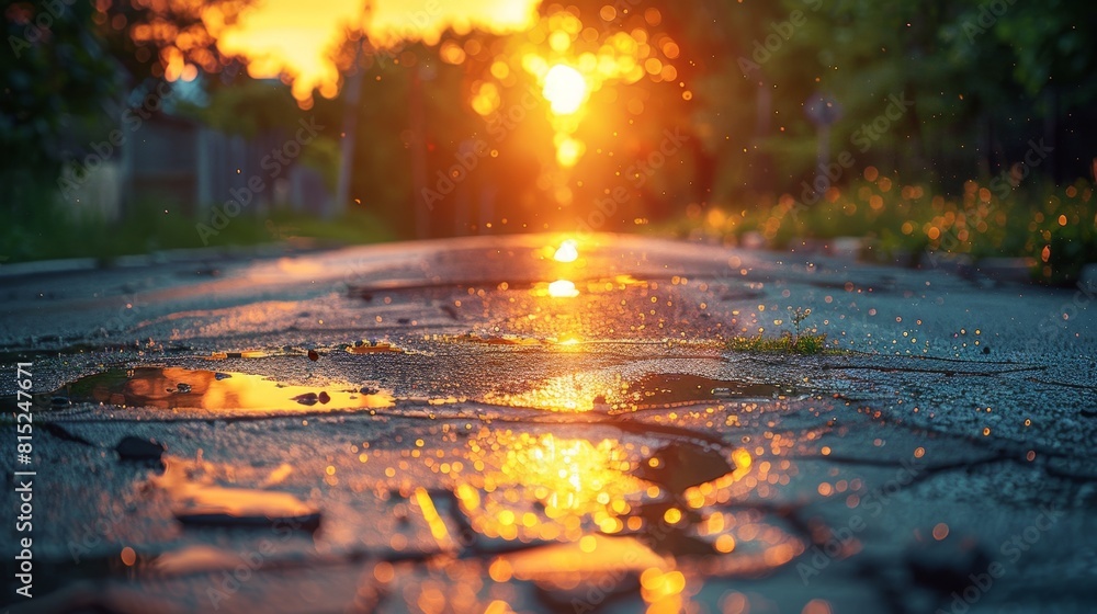 urban heat island, pavement sizzles under the scorching summer sun ...