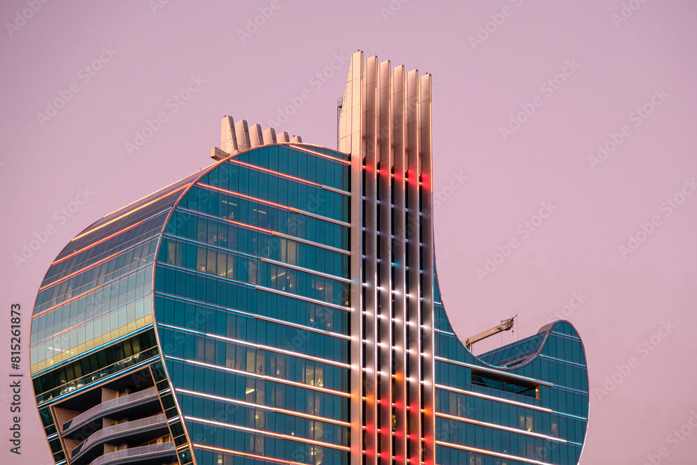 Foto de Stock Guitar shaped architecture of the Hard Rock Hotel (Oasis ...