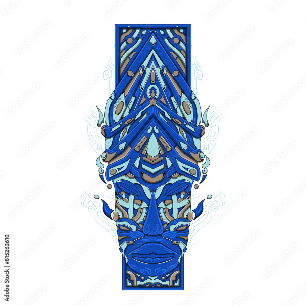 Unleash the mystique of the ancient Aztecs with our striking blue mask ...