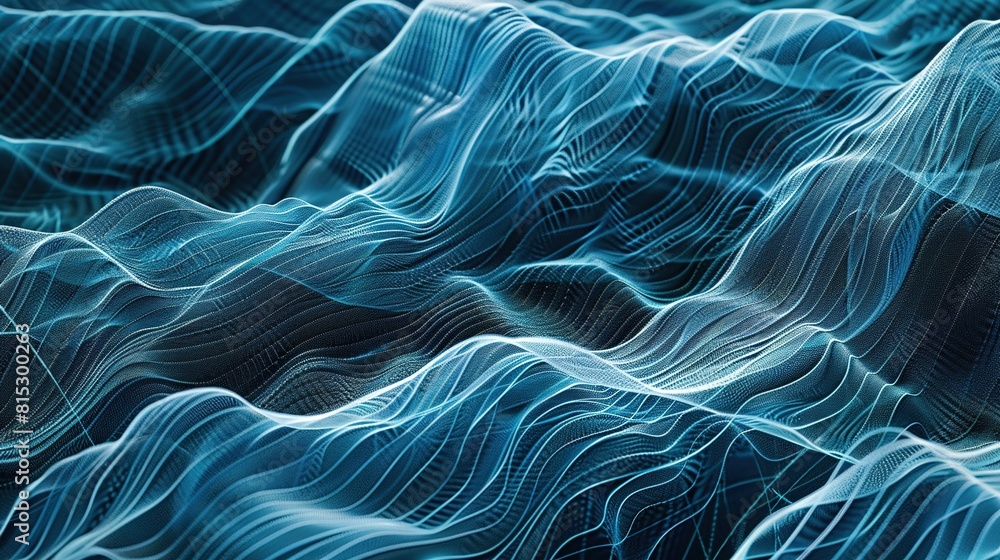 Interference patterns created by waves, demonstrating the phenomena of ...