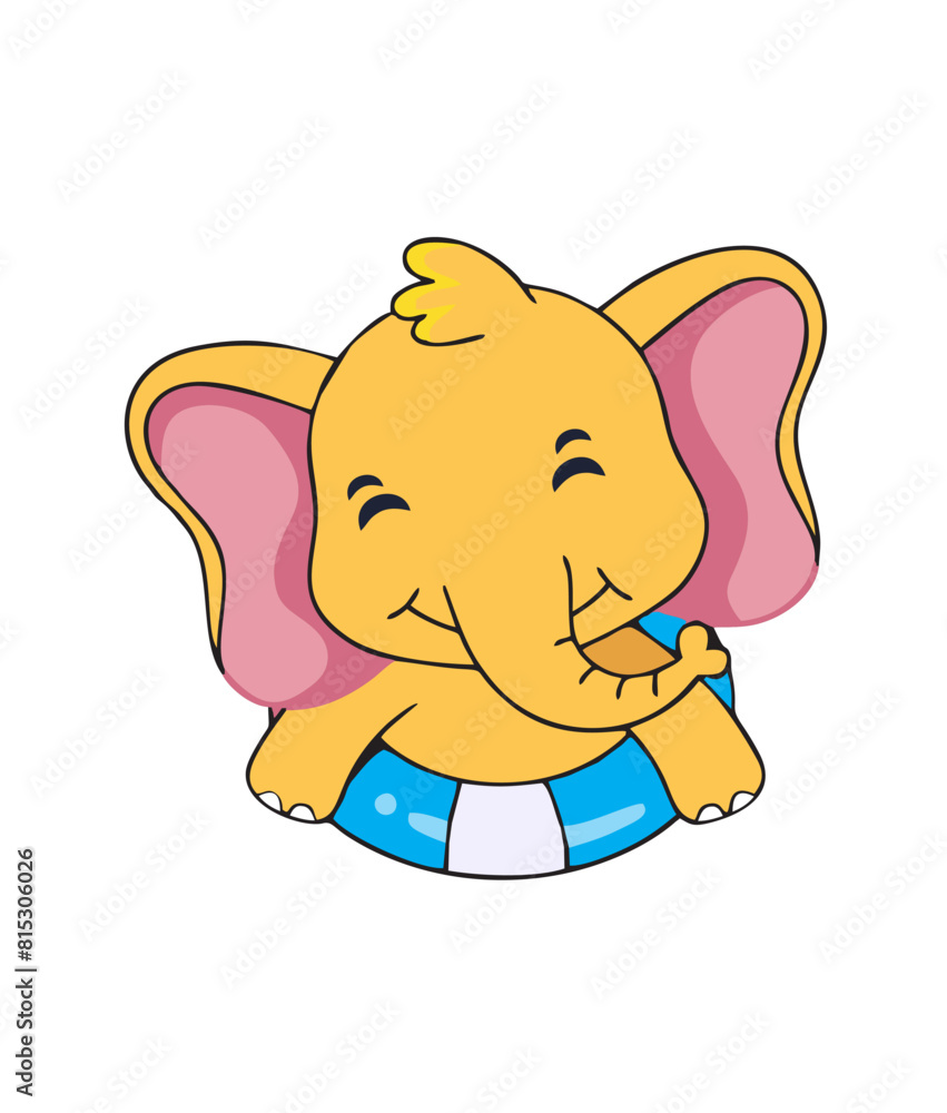 elephant vector chubi, gajah vector lucu Stock Vector | Adobe Stock