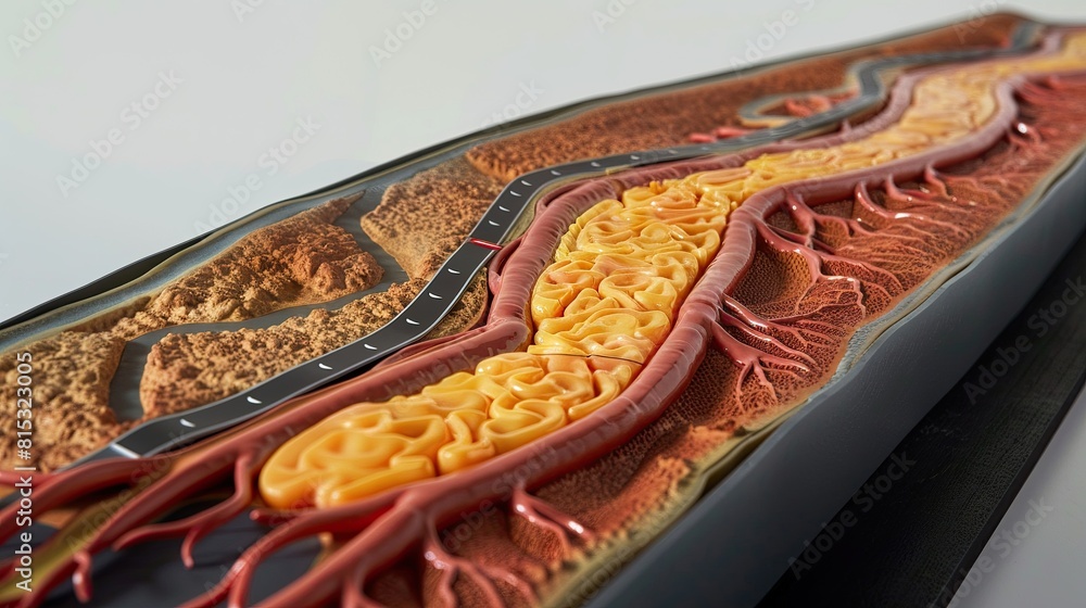 Interactive graphic of artery with sliding scale of fat content ...