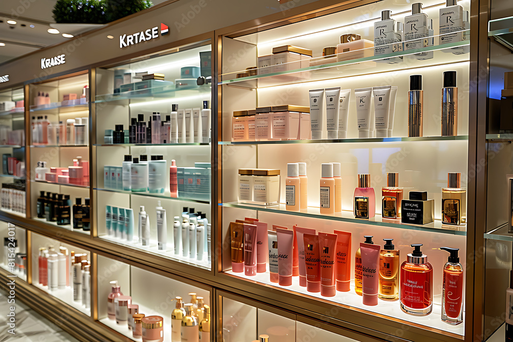 Hong Kong, China Cosmetic products on display at a Kerastase store ...