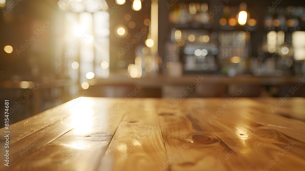 Blurry cafe restaurant or coffee shop background and perspective view ...