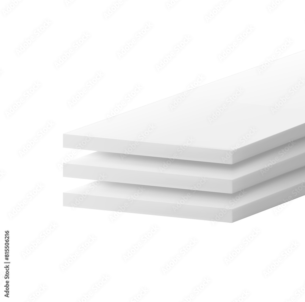 Realistic three-layer material. Great base for infographics. Vector ...