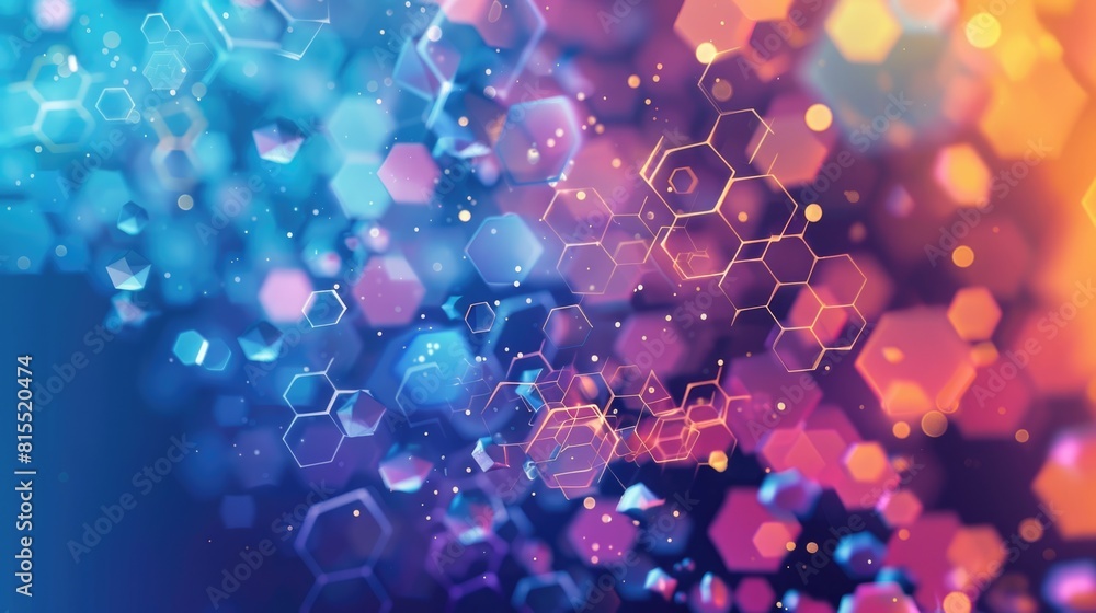 abstract background of a geometric representation of nano particles ...