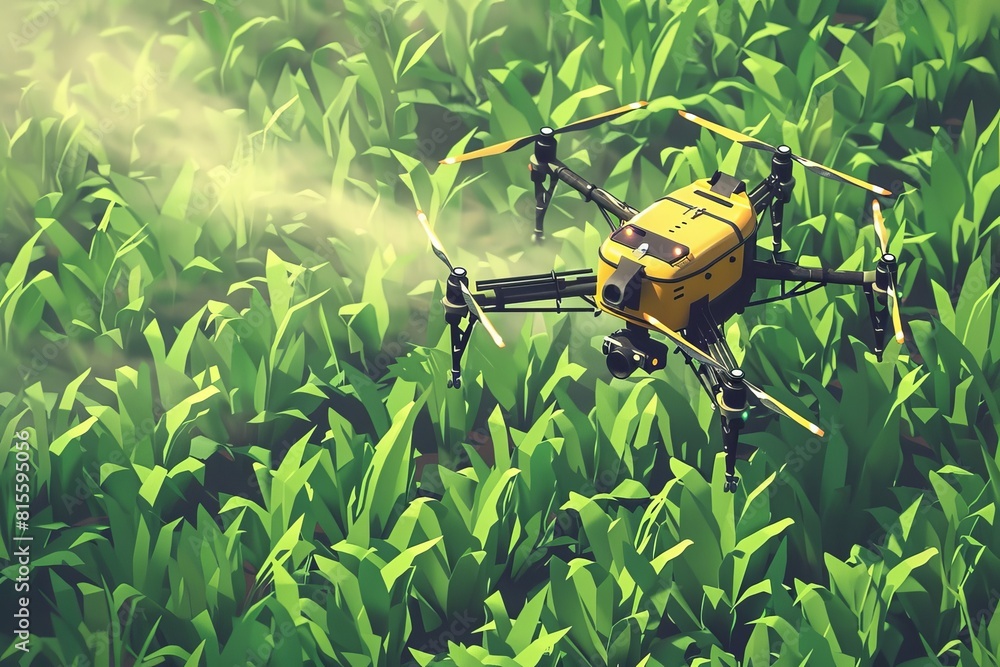 Unmanned digital farming drones capture graphic aerial photos of ...