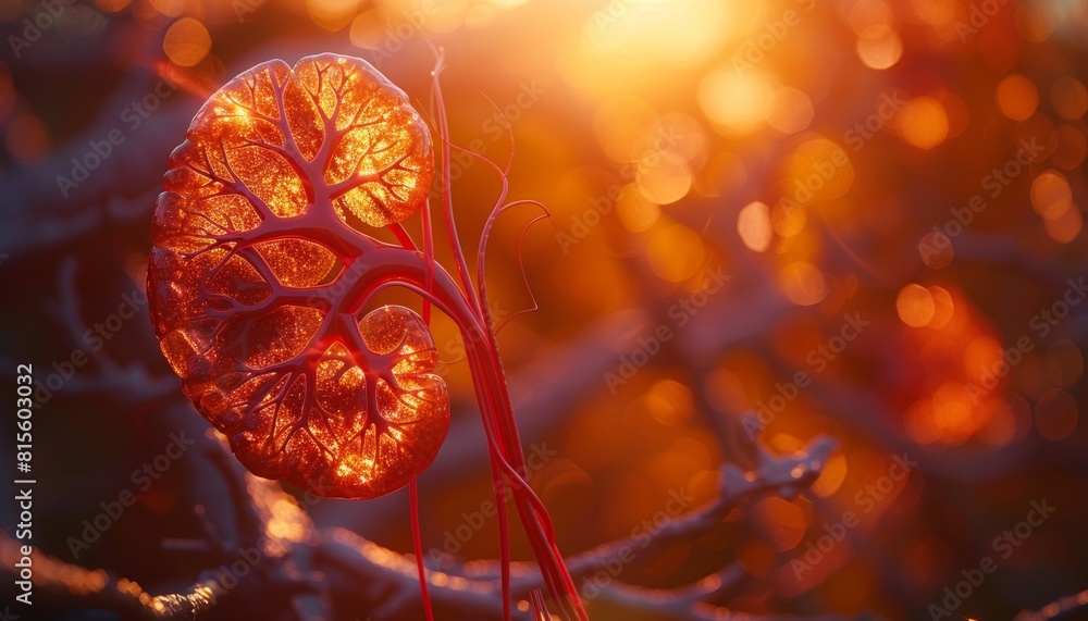 Renal arteries kidneys, Demonstrate the risk of kidney failure Stock ...