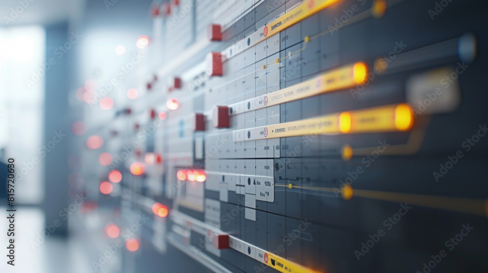 Online tool showing tasks progressing on Kanban board stages. Stock ...