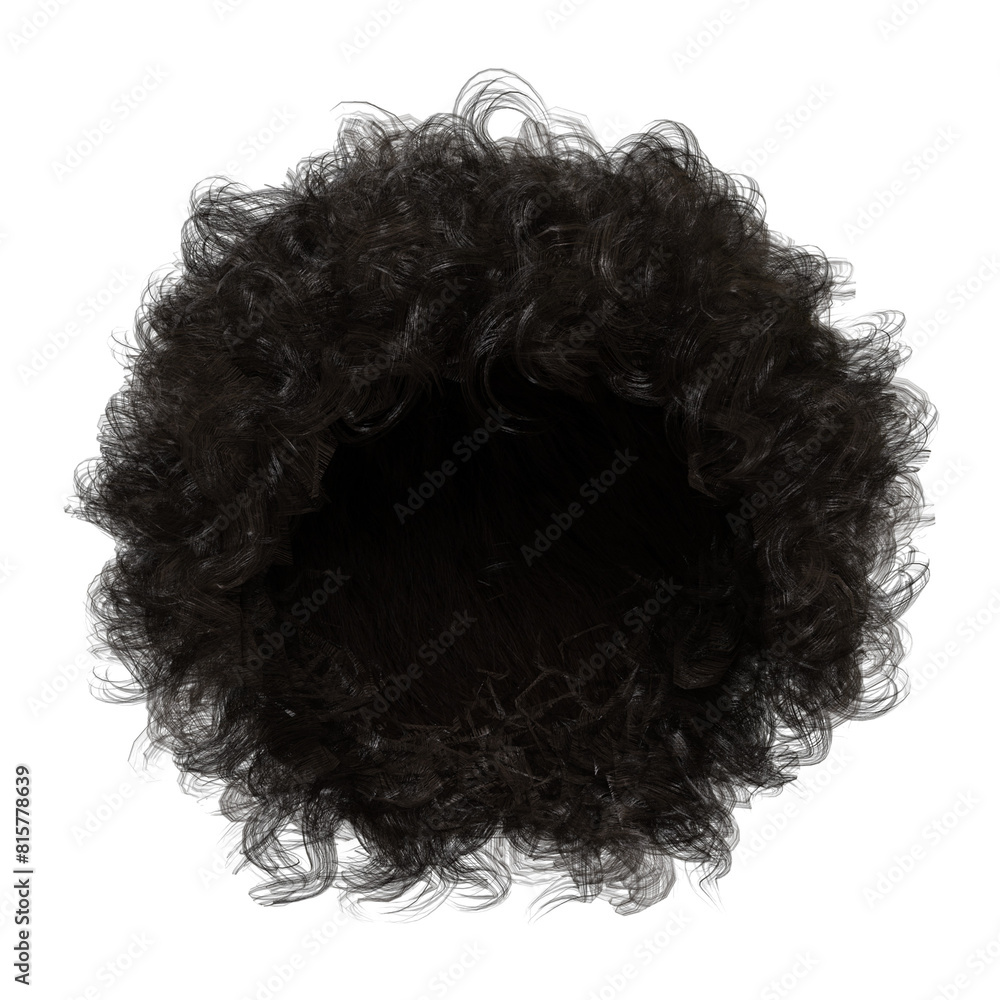 Curly Hair Wig isolated 3d rendered illustration Stock Photo | Adobe Stock