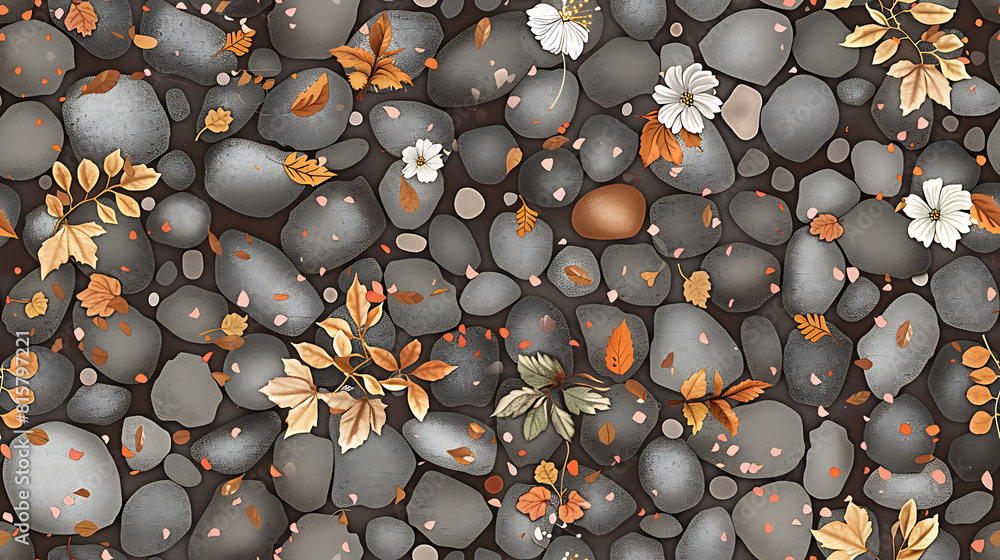 8-Bit RPG Serene Garden Pebble Floor Texture - Seamless tile. Endless ...