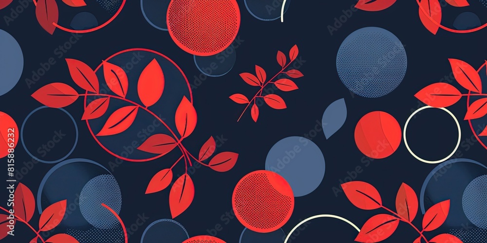 Design an eco friendly pattern with geometric shapes in shades of Red ...