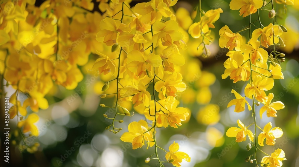 Golden Shower flowers also known as Kanikonna in Kerala are yellow blooms of Cassia fistula ...