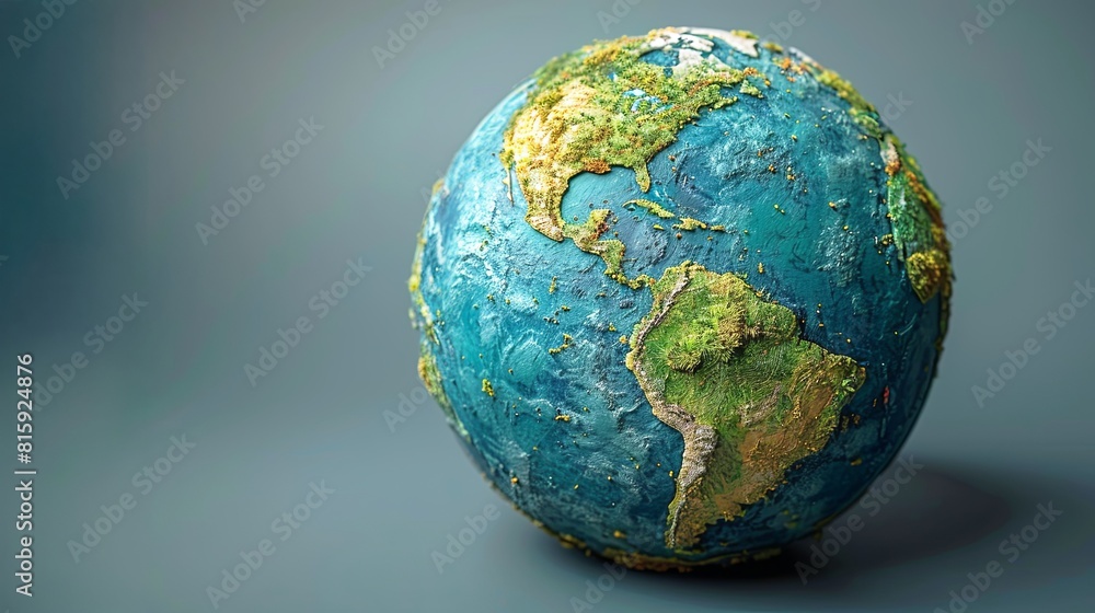 earth globe with biomes of the world ecosystems of the planet with ...