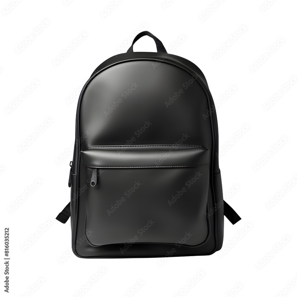Black backpack mock up isolated on transparent background Stock Photo ...
