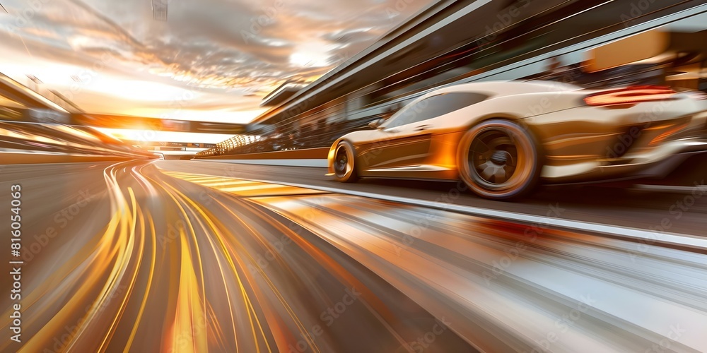 ภาพประกอบ Stock Quick pit stop at a race track during a highspeed race ...