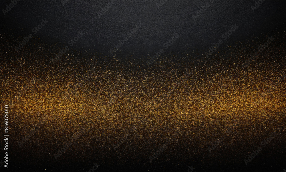 Abstract black and golden grain texture gradient background with space ...