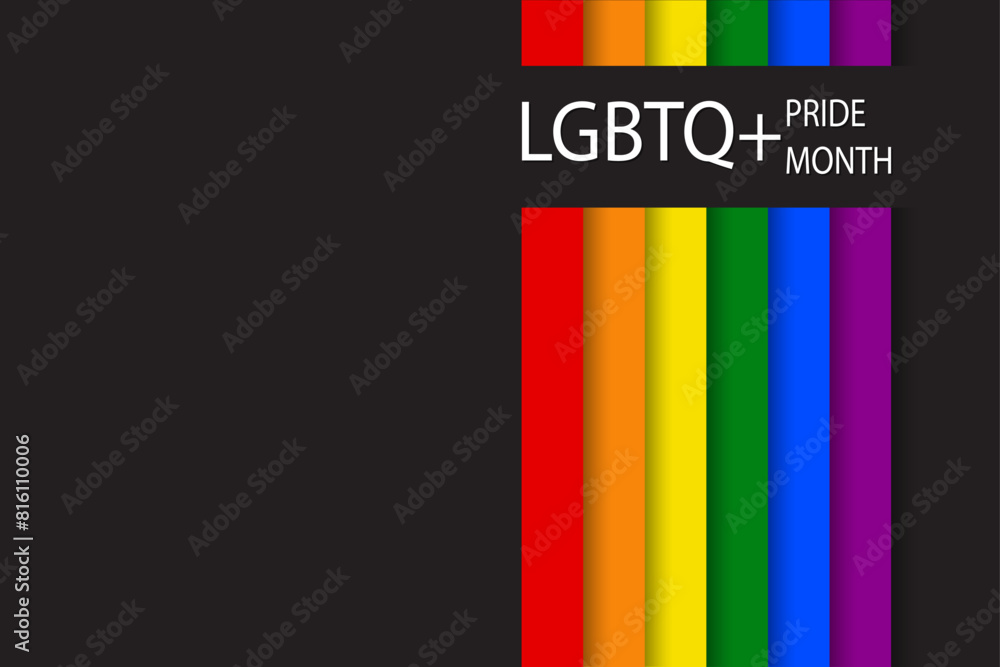 Vector banner with LGBTQ flag for Social media posts, stories, websites ...