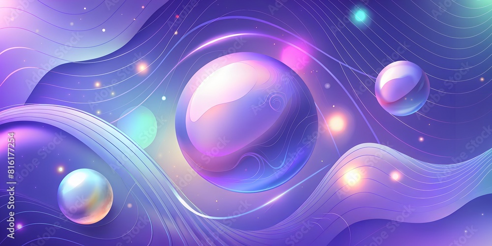 Color hologram, 3D art, desktop wallpaper, holographic background ...