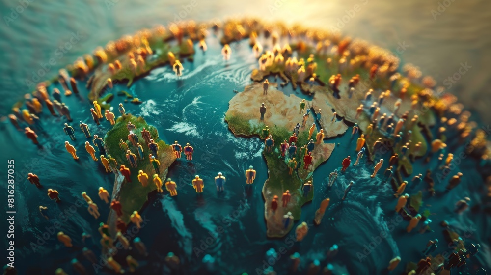 Poster illustration for World Population Day. World day as diverse ...