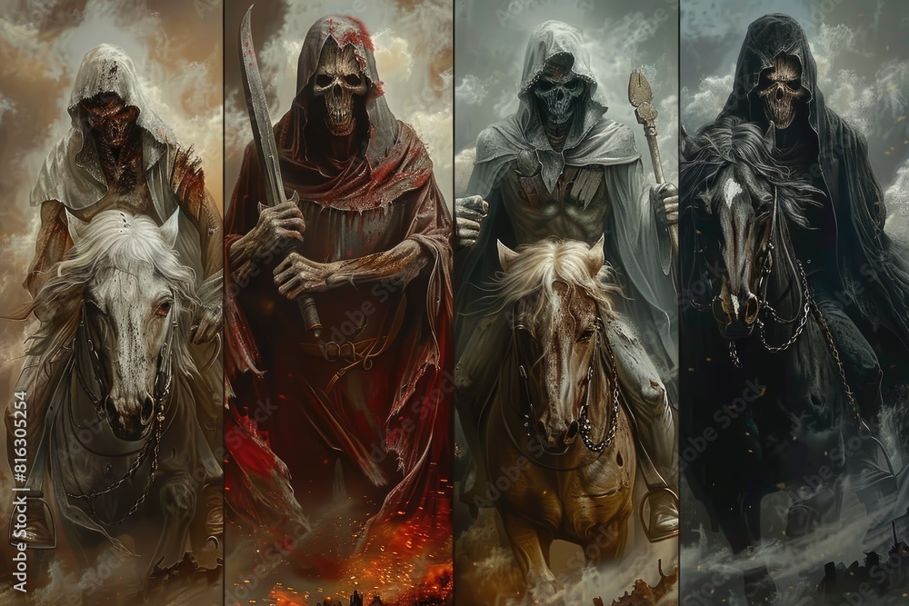 Harbingers of doom: 4 horsemen of the apocalypse - ominous imagery and ...
