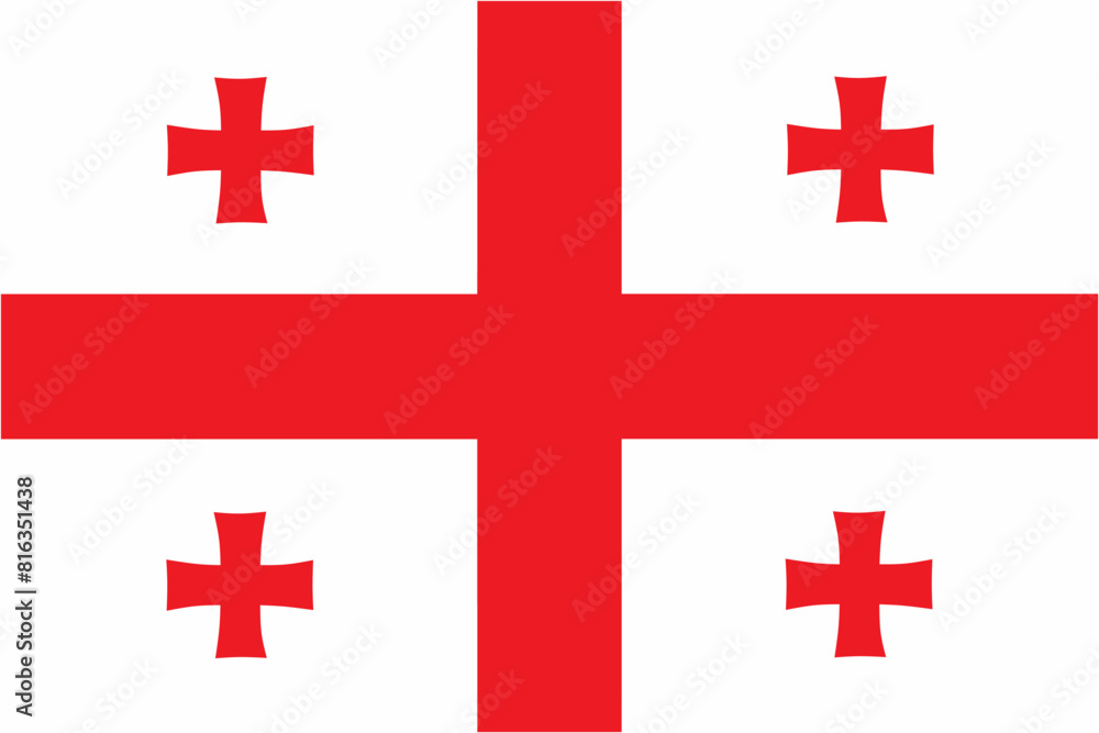 Georgia official flag vector with standard size and proportion ...
