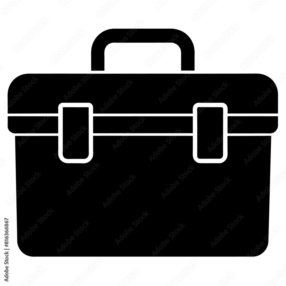 tool box vector silhouette, world most popular tool box black color ...
