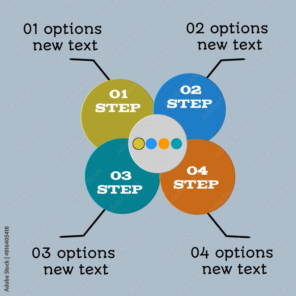 5 options infographics,options infographics presentation template ...