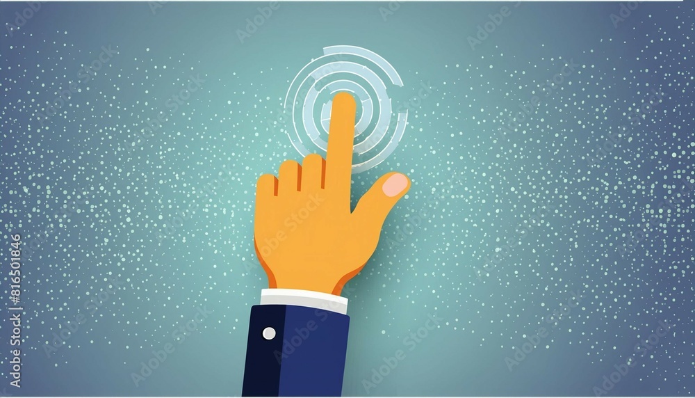 Hand touchscreen gesture 3D icon, hand forefinger swipe action on touch ...