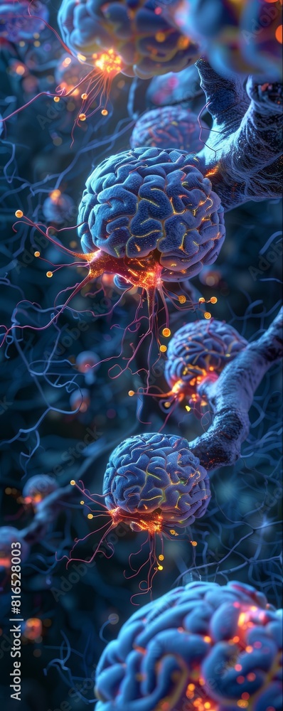 Advanced labeling of brain cells with proteins that glow Stock ...
