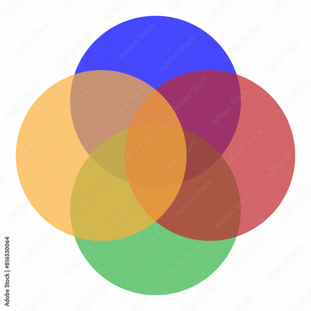 overlapping circles. Venn diagram infographics for three circle design ...