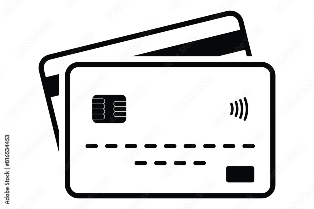 credit card icon. atm card, debit card symbol. simple bank card picture ...
