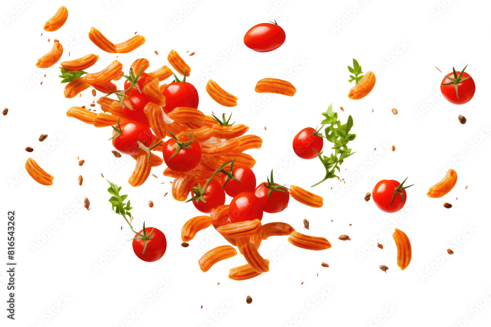 The Whimsical Dance of Flying Food on White or PNG Transparent ...