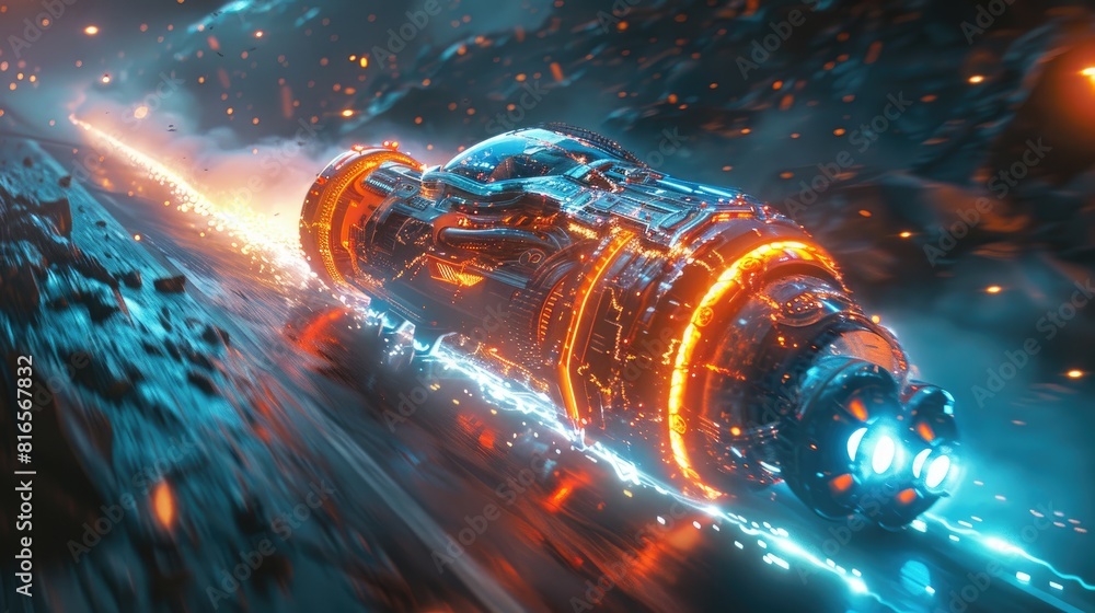 Time travel machine, Futuristic time travel machine, A high tech ...