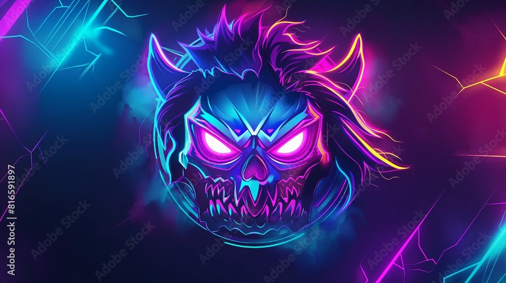 Make an eye-catching, neon-colored vector logo for the "Savage Talk ...