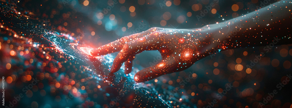 Digital Interaction: Data Visualization, Dark Teal & Light Red ...