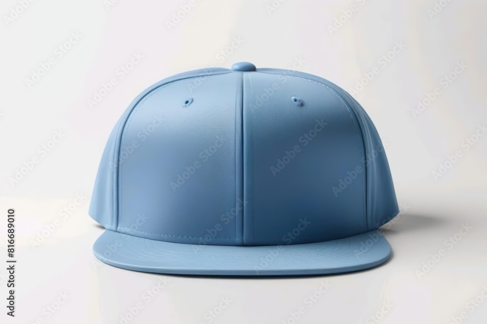 blue baseball cap. snapback hat. front view. isolated on white ...