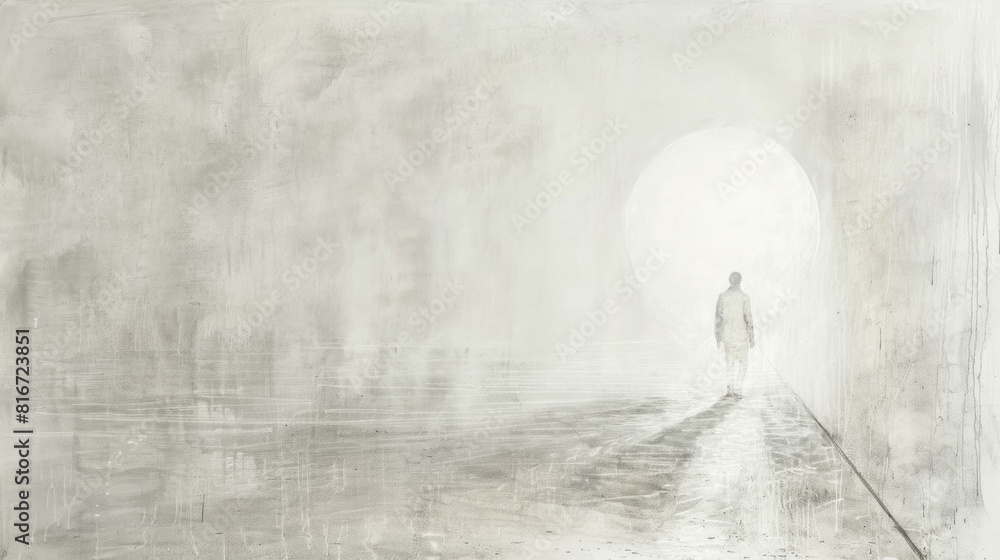 minimal pencil drawing loneliness, abstract Stock Illustration | Adobe ...